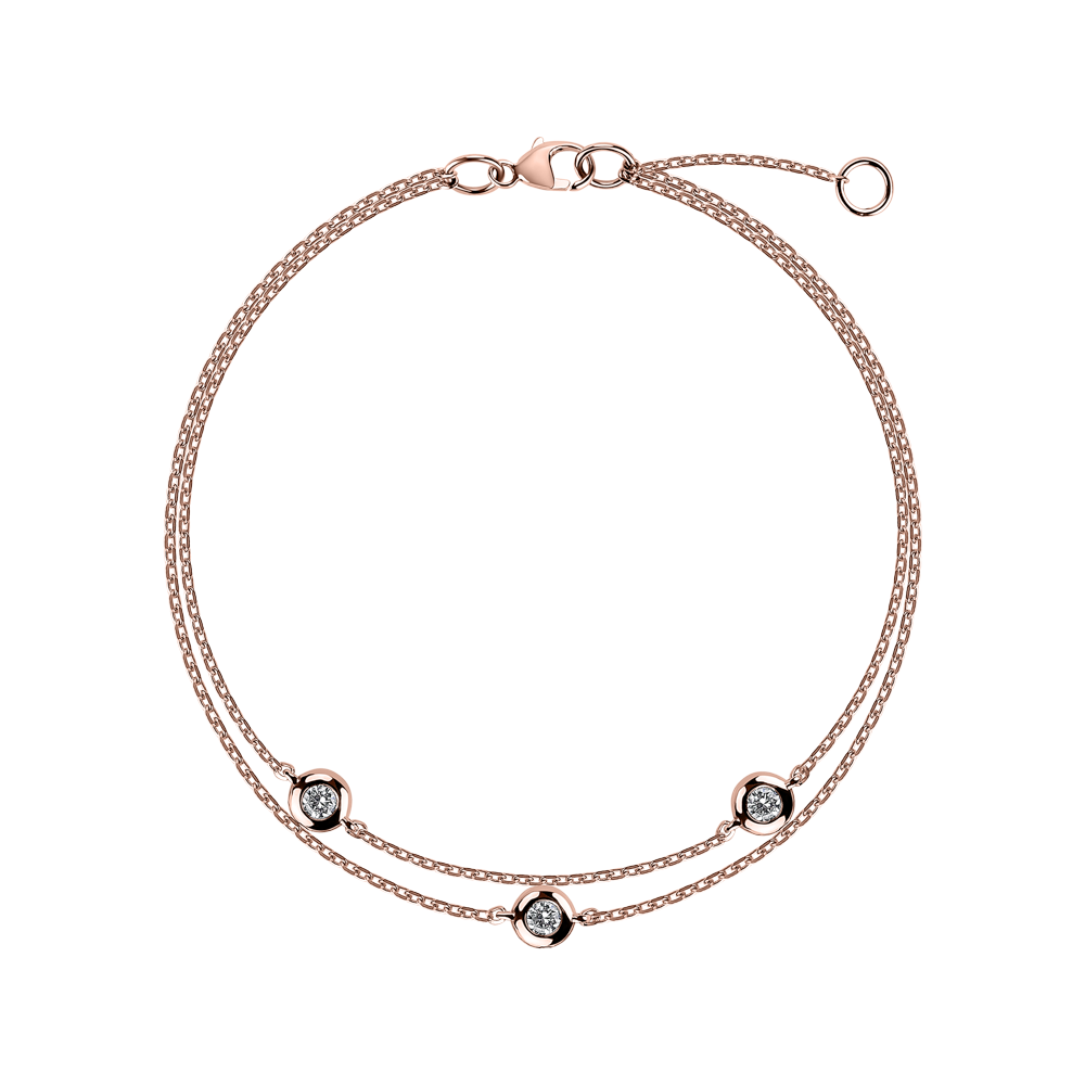 Náramek s diamanty Double Dots | ALOve