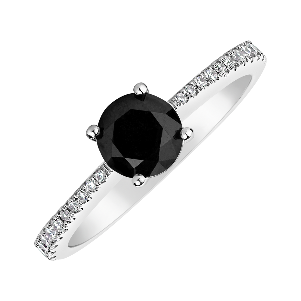 Prsten s černým diamantem Glittery Love | ALOve