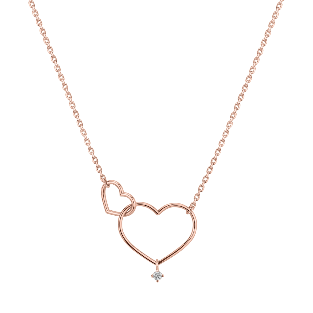 Náhrdelník s diamantem Double Love | ALOve